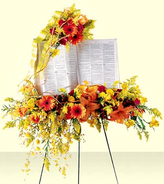 Bible Funeral Flower